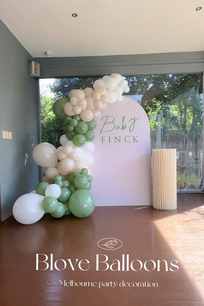 Melbourne balloon garland baby shower, baby finck party decoration – blove